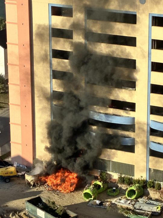 Photos: Fire breaks out at North Myrtle Beach resort building