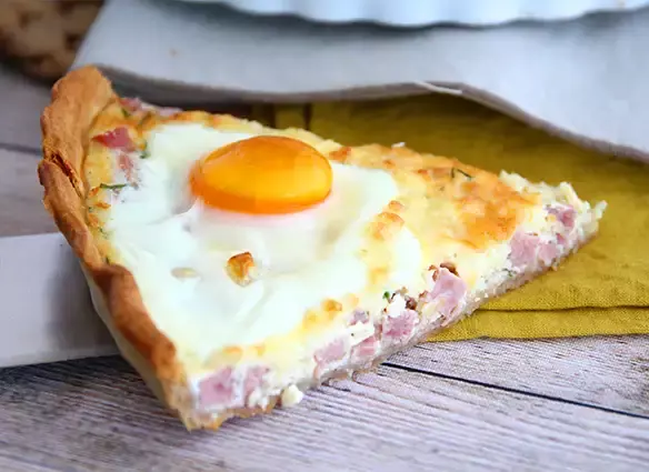 Ham and egg quiche
