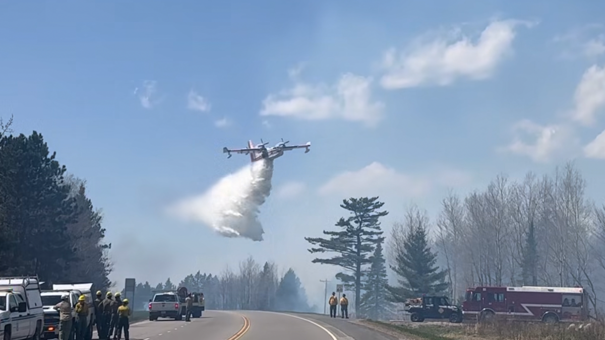Wildfires erupt in northeast Minnesota; Highway 61 closed near Two Harbors