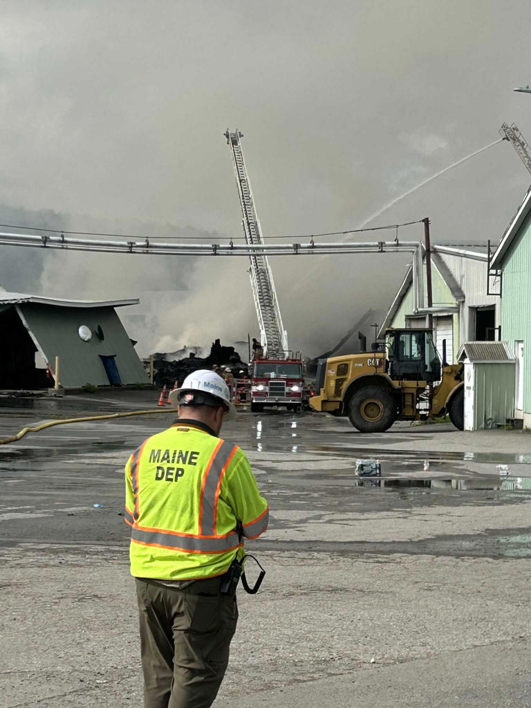 At least 11 hurt after explosion, raging fire at Searsmont lumber mill
