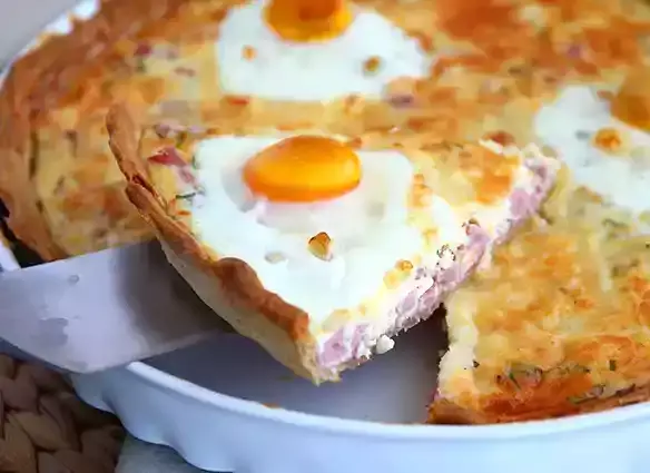 Ham and egg quiche