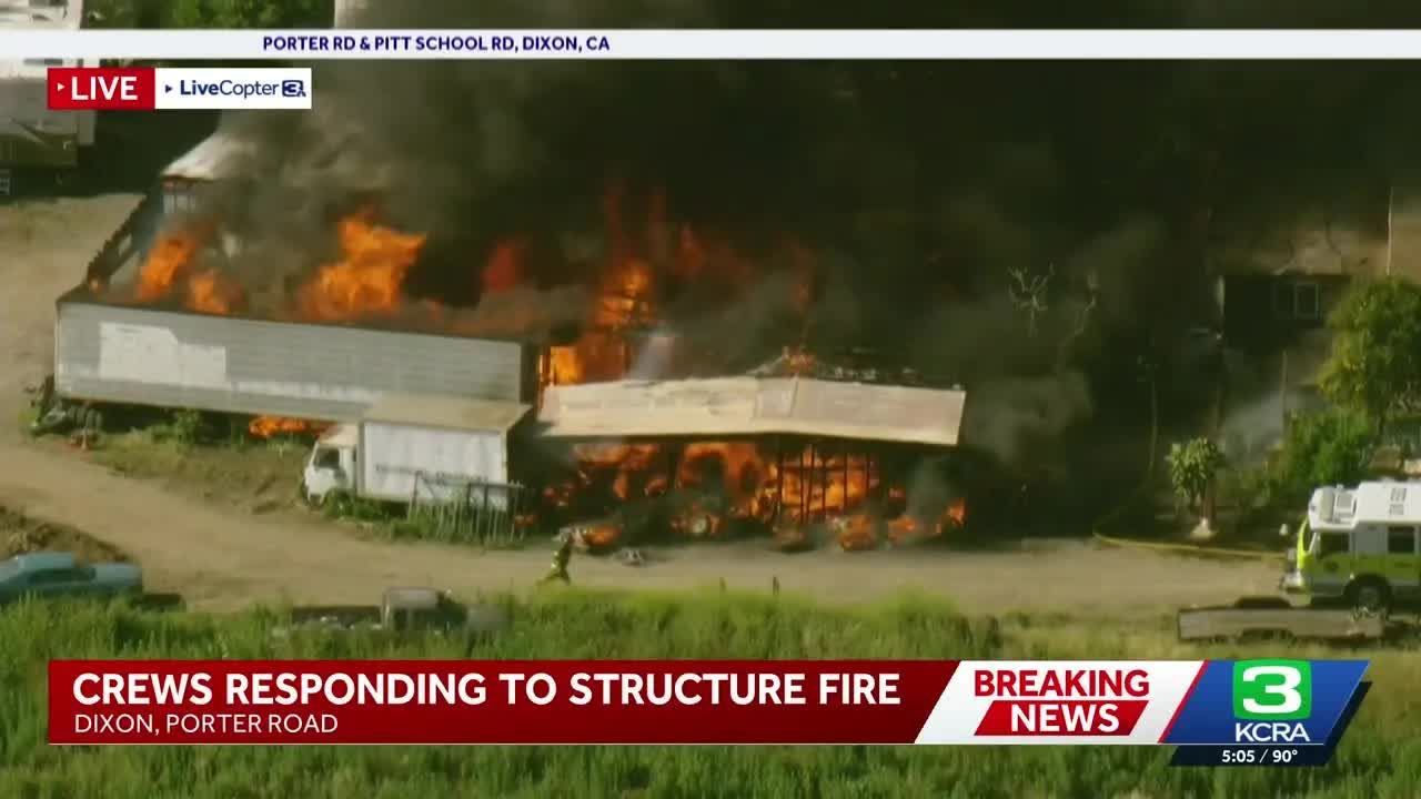 Crews respond to structure fire in Dixon