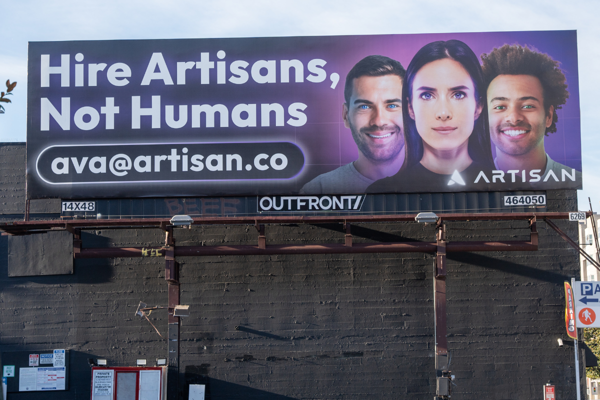 'Stop hiring humans' billboards spread across US cities as AI startup ...