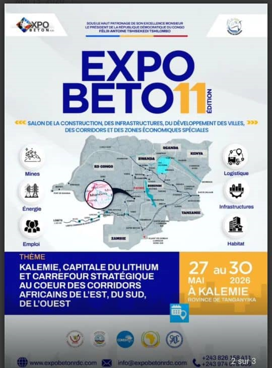 ExpoBeton-RDC: le lithium au cur de la 11ème édition à Kalemie