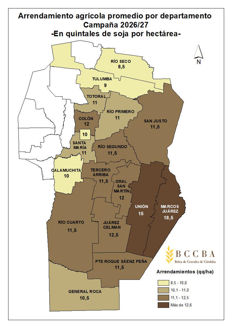 Salió el primer mapa de campos para alquilar en Córdoba: desde los más ...