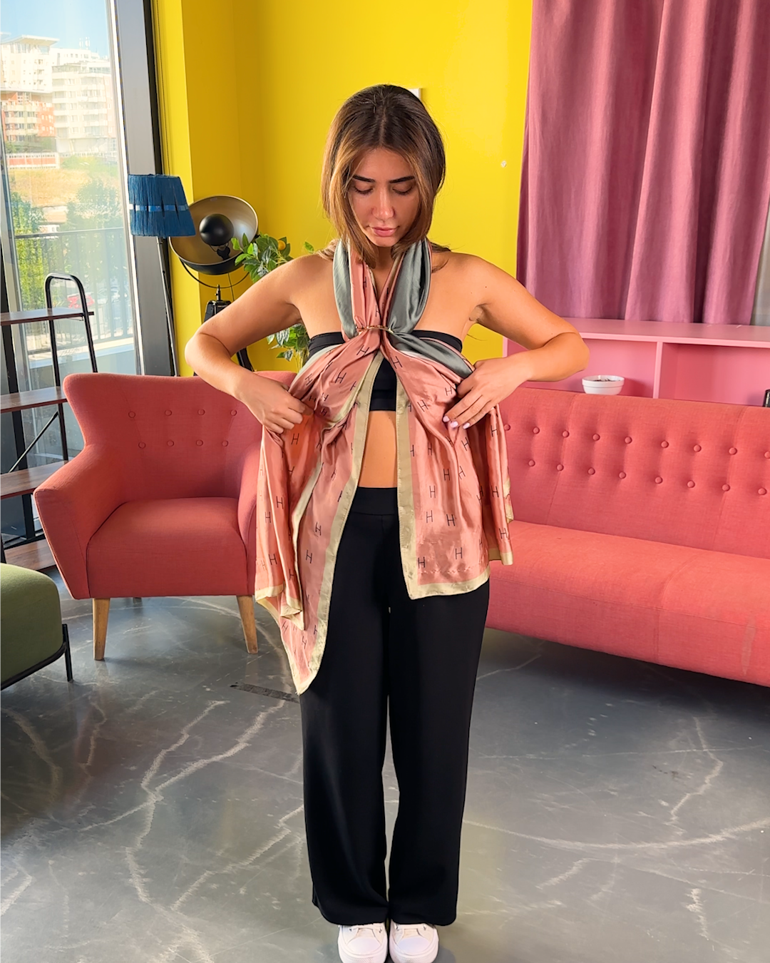 Doe-het-zelf creatieve tops met alleen een hoofddoek💁‍♀️