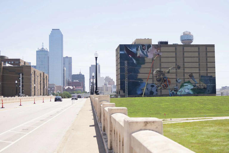 'One field, infinite smiles': Artists work on downtown Dallas FIFA ...