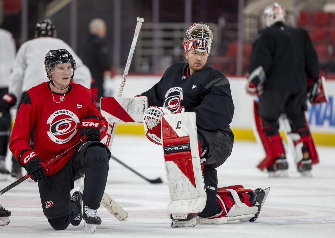 Photos: Carolina Hurricanes workout as they await Buffalo or Montreal