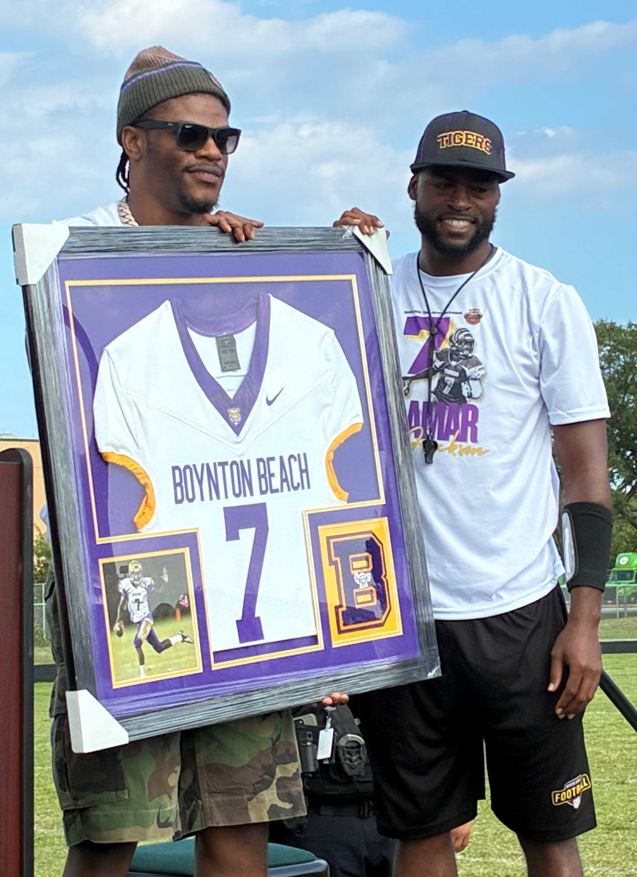 Lamar Jackson celebrated with jersey retirement and road renaming at ...
