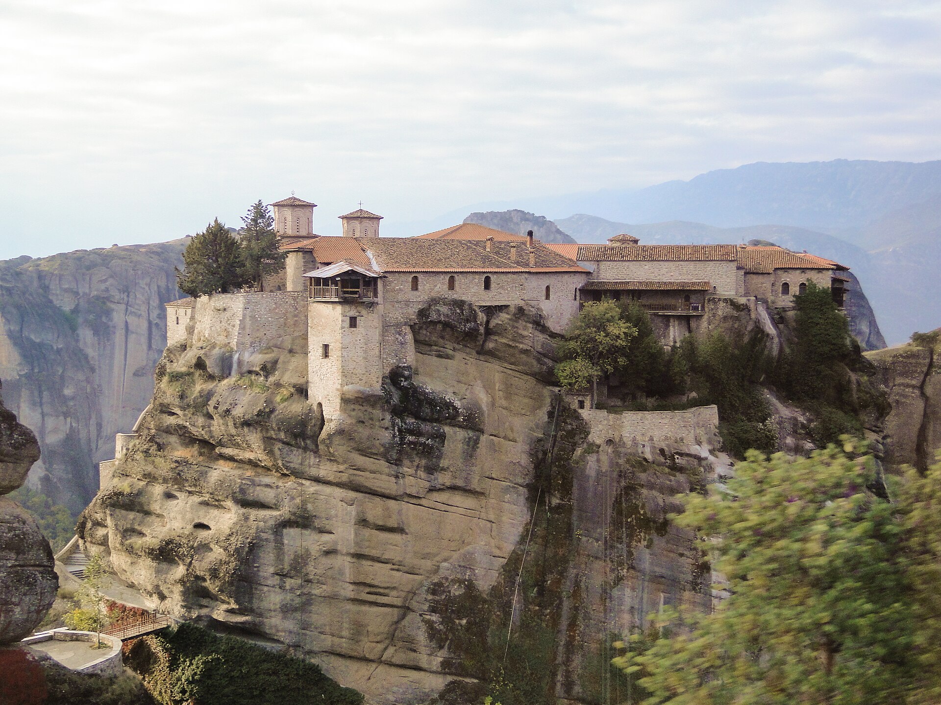 The Greek monasteries built on 400-meter rock pillars where monks were ...