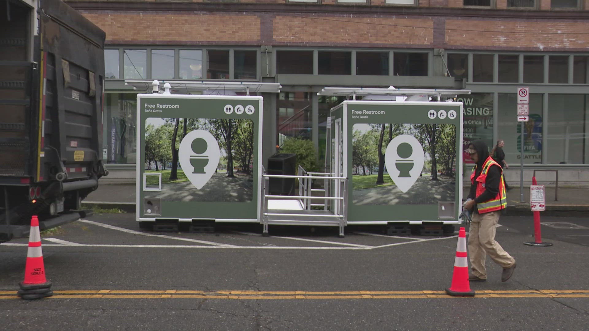 Pioneer Square opens new public bathrooms ahead of World Cup