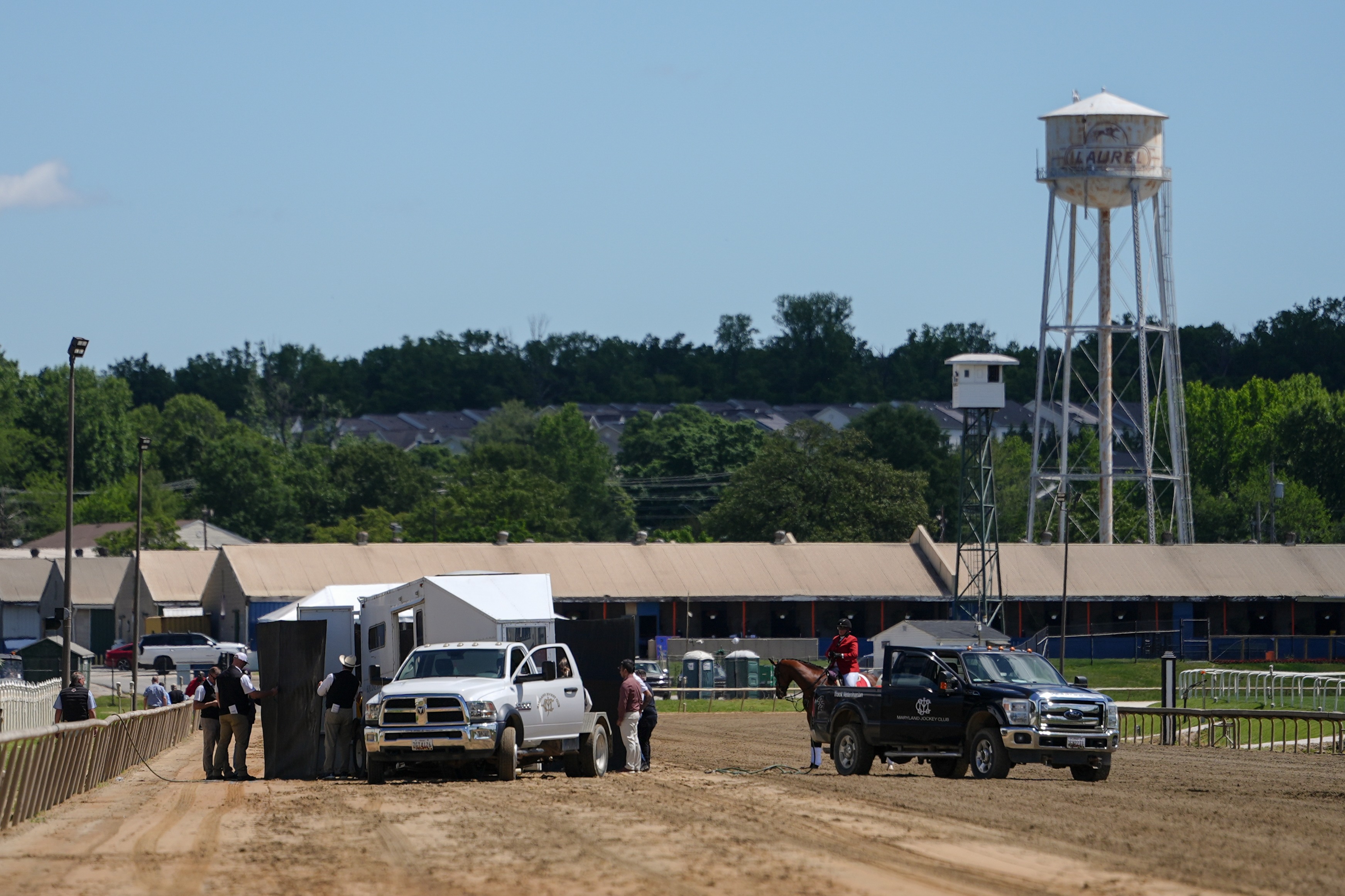 Horse dies after finish line collapse in horror start to Preakness weekend