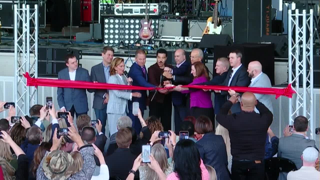 Full ribbon cutting for Acrisure Amphitheater