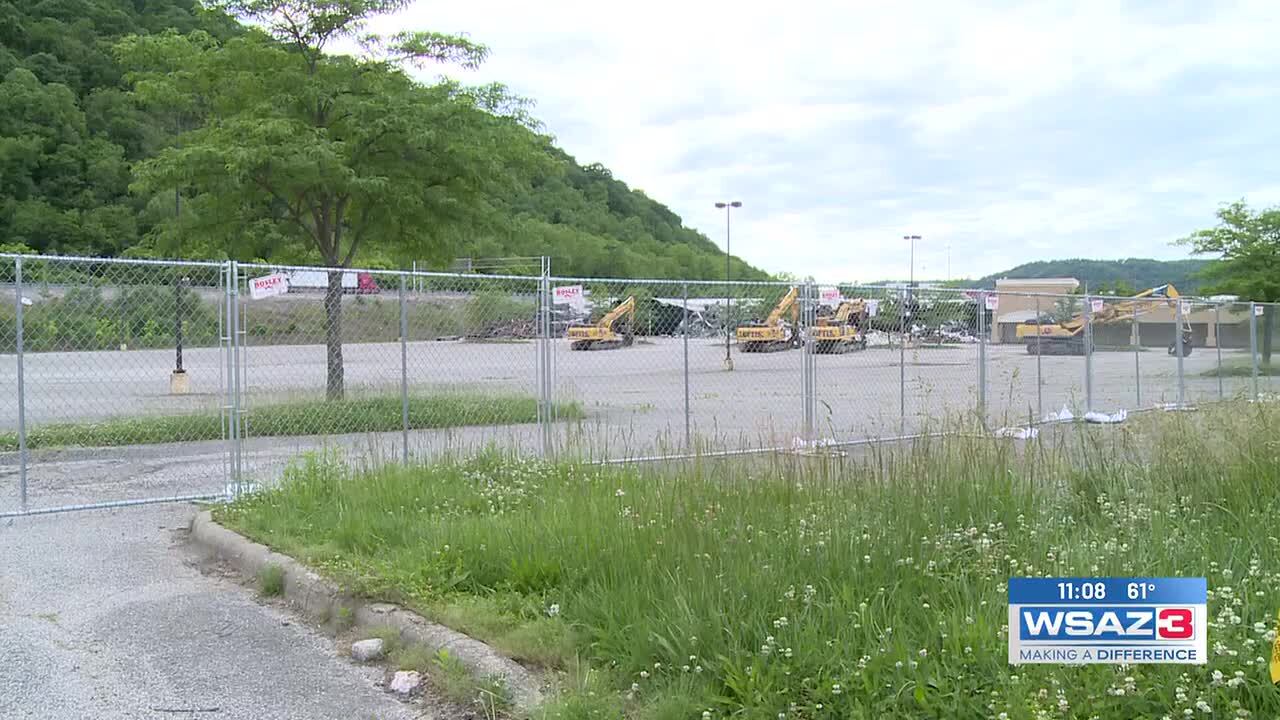 Demolition underway at the former Kmart in Kanawha City