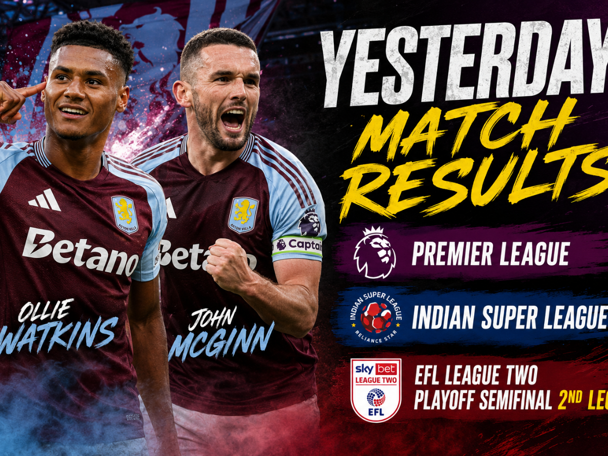 Who won yesterday (15 May) football matches - All results from Premier ...