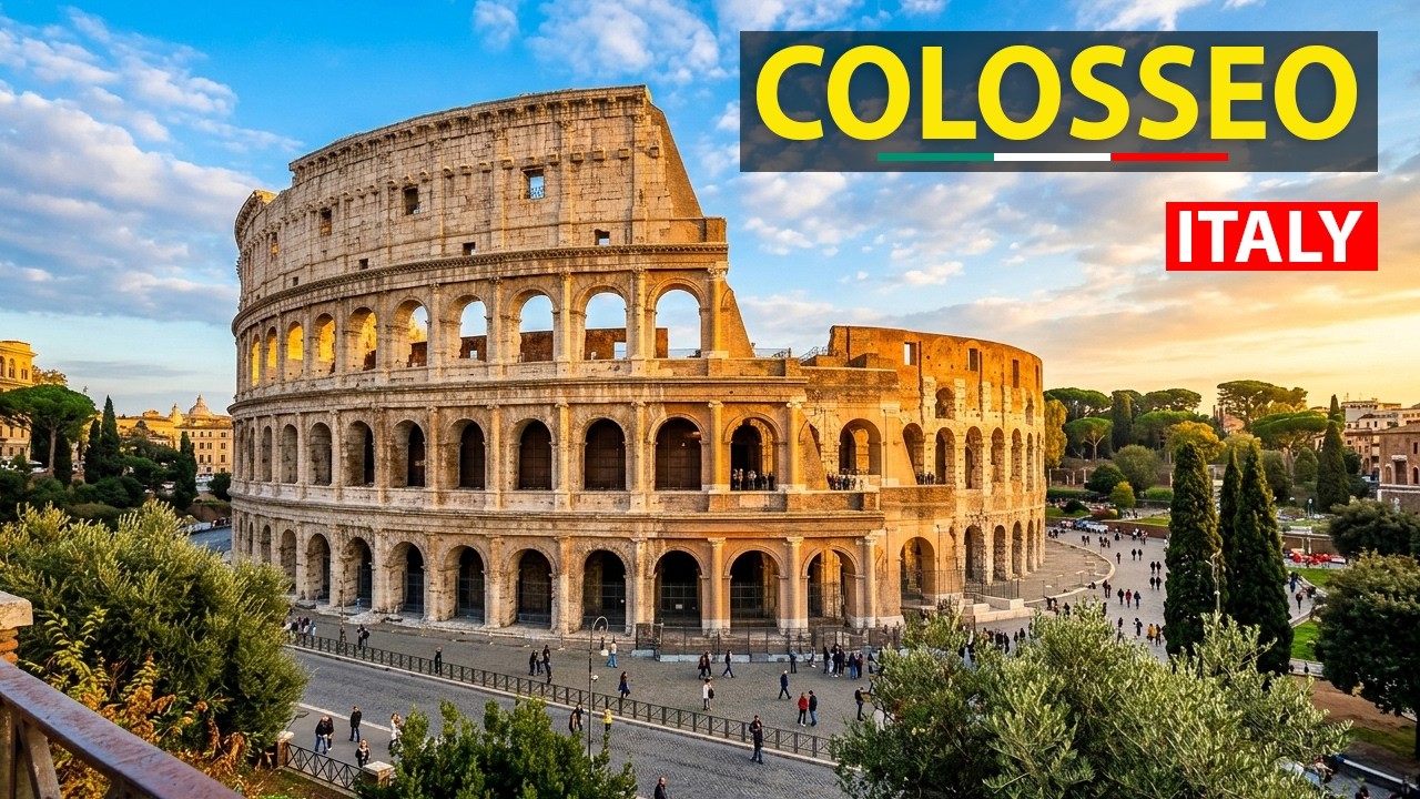 Colosseum in Rome 4K virtual walking tour in Italy