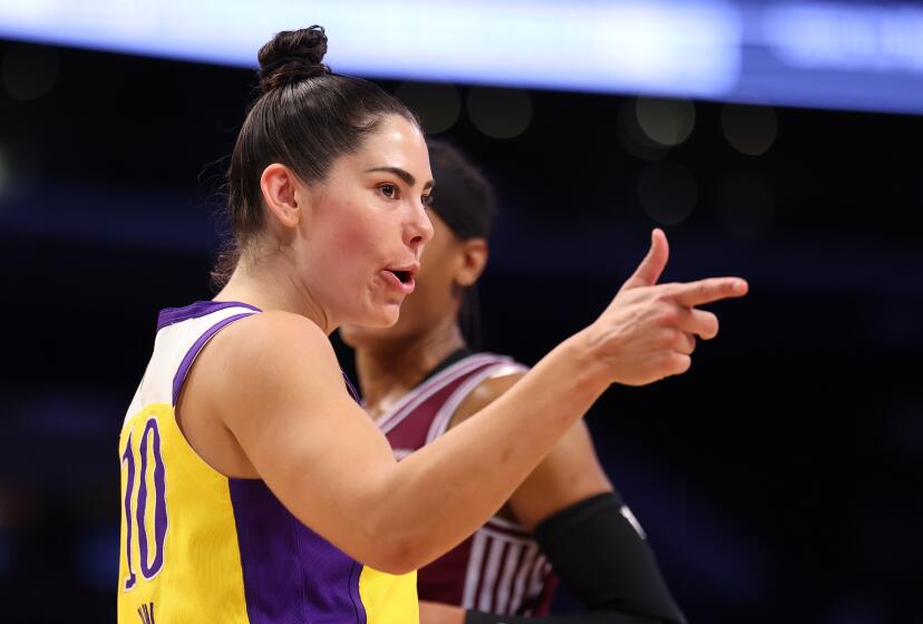 Sparks’ Kelsey Plum out at least a week because of sprained ankle