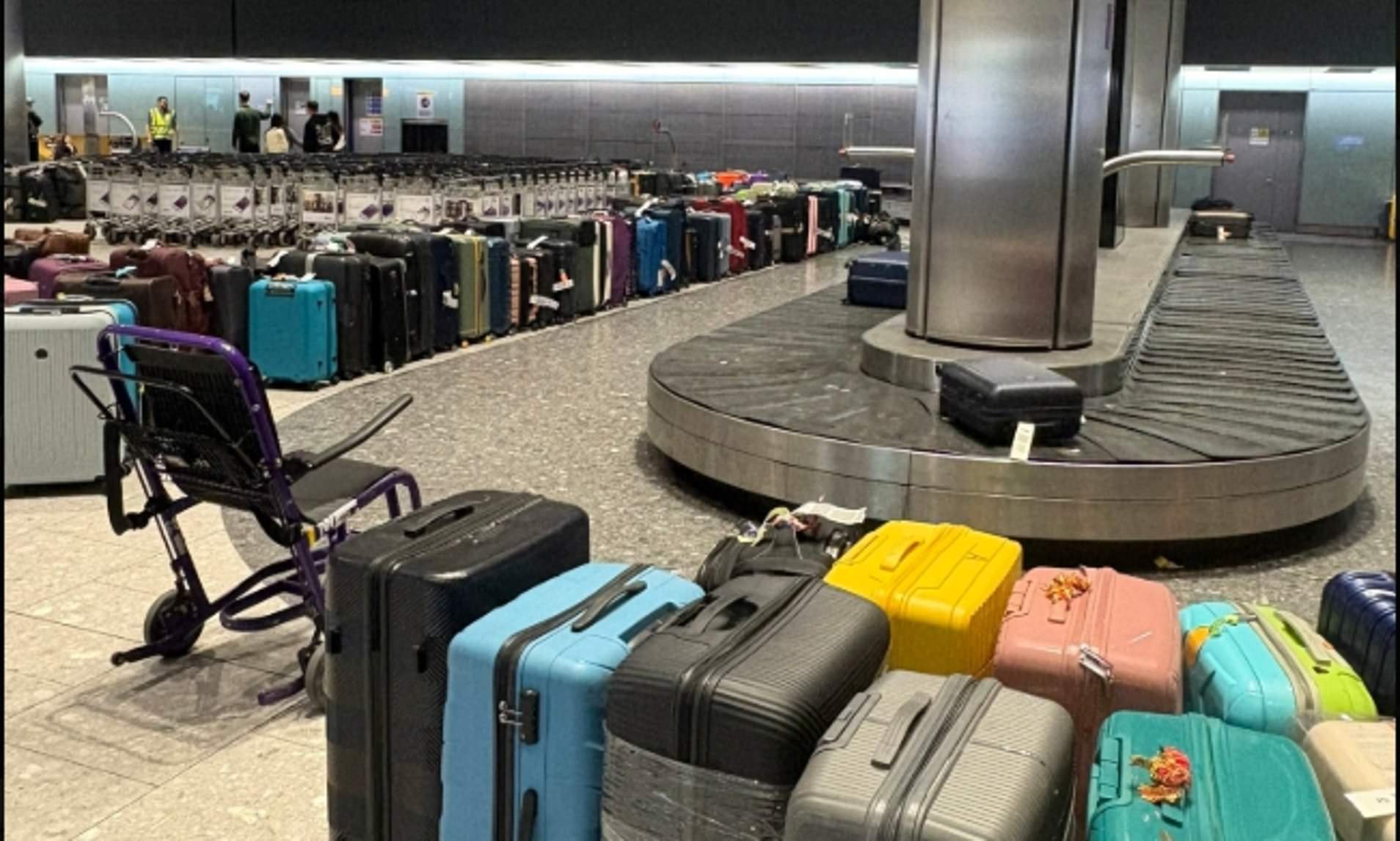 Baggage chaos at Heathrow as furious passengers are forced to wait up ...
