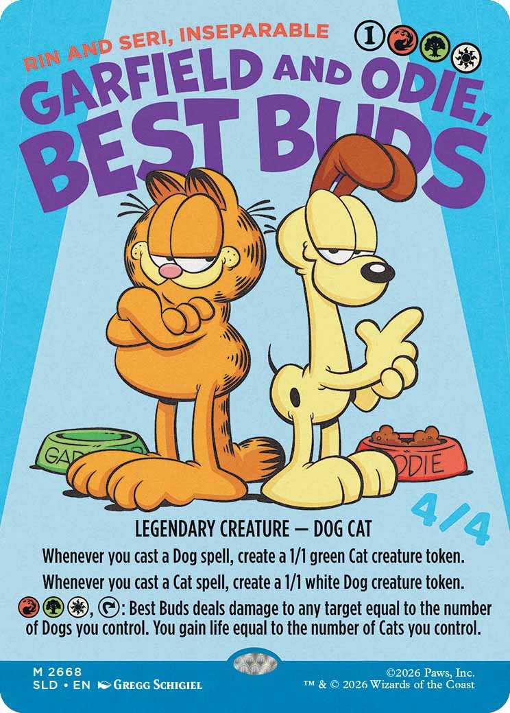 Magic’s Garfield Secret Lair reprints a beloved $27 cat and dog Commander