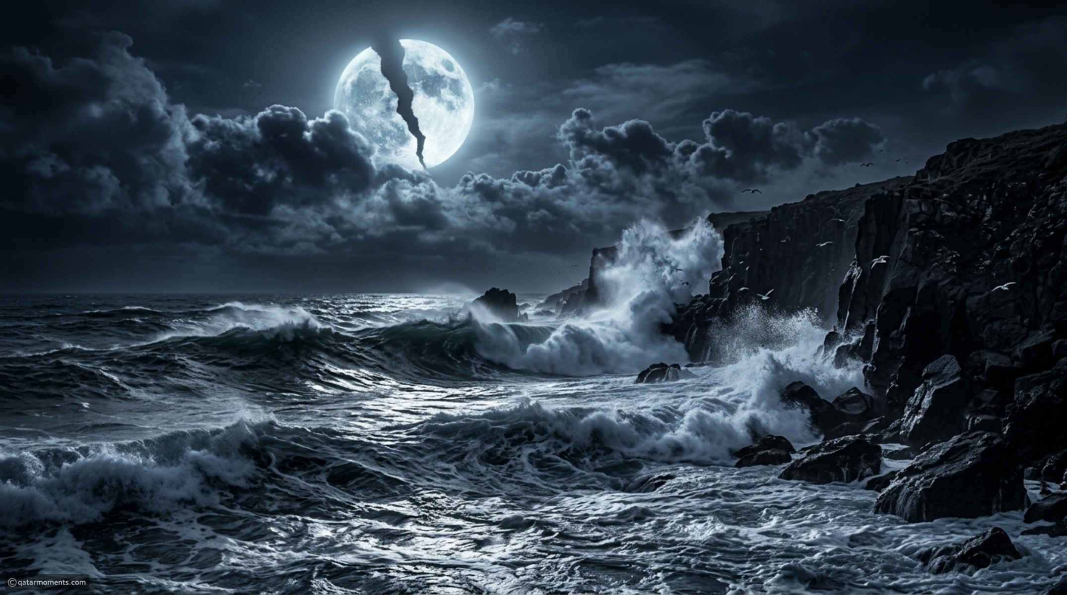 What if the moon split in half?