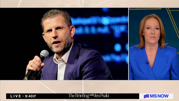 Jen Psaki hits back at Eric Trump with on-air fact check