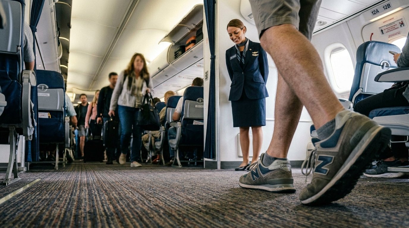 Flight attendants have a quiet boarding habit that starts with looking ...