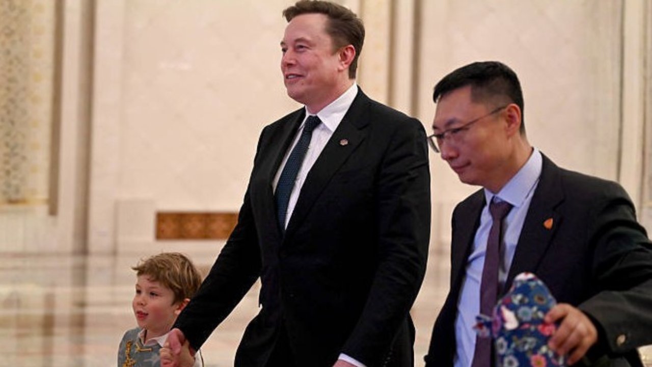 Watch: Elon Musk brings X Æ A-Xii to high-level China talks