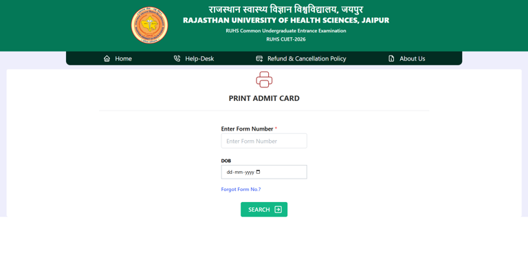 RUHS BSc nursing admit card 2026 released at ruhsraj.org.in: Direct ...