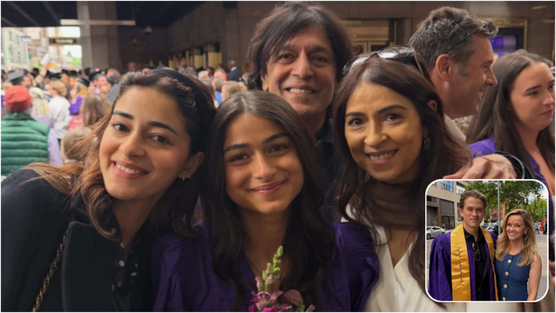 Ananya Panday congratulates her sister Rysa Panday as she graduates ...