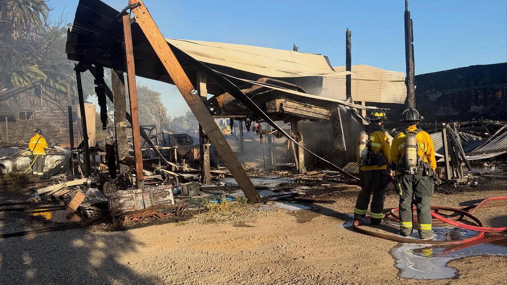 Dixon-area fire damages several buildings on Porter Road property