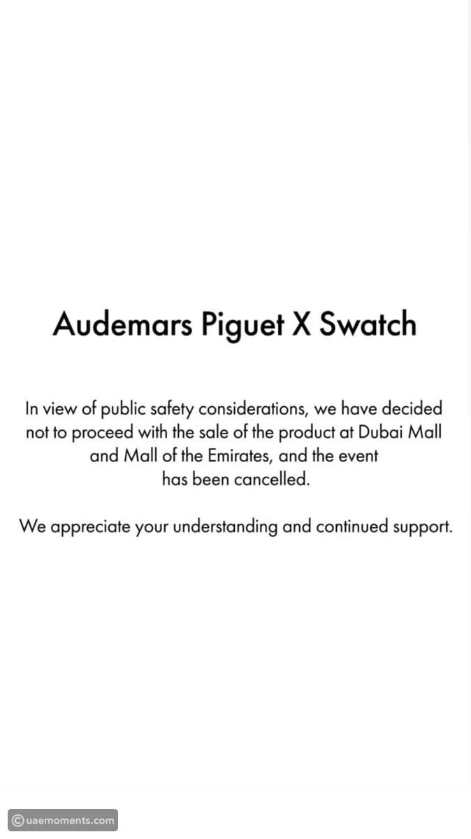 Audemars Piguet x Swatch Royal Pop launch cancelled