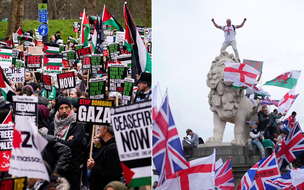 Tens of thousands set to rally in London for concurrent far-right, anti ...