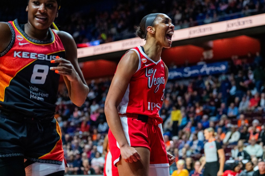 A’ja Wilson makes WNBA history during Aces-Sun