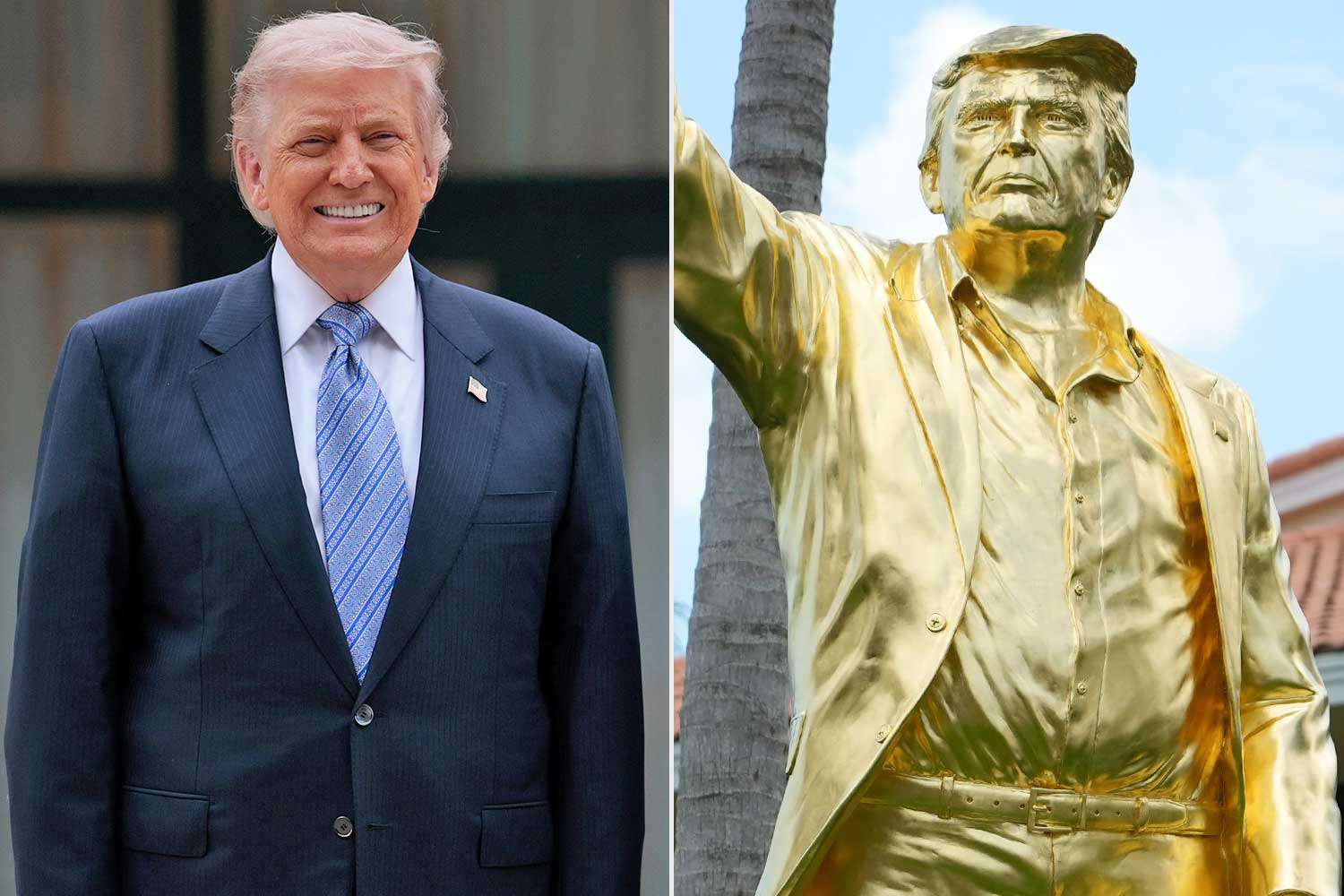 Trump proclaims people 'love' 22-foot gold statue dedicated to him at ...