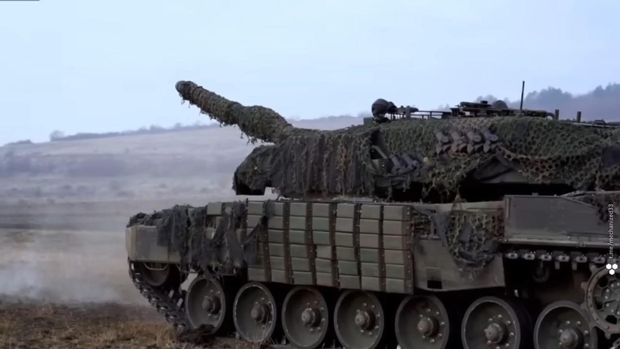 Der ukrainische Leopard 2 verwandelte Putins Angriffskolonne in einen ...