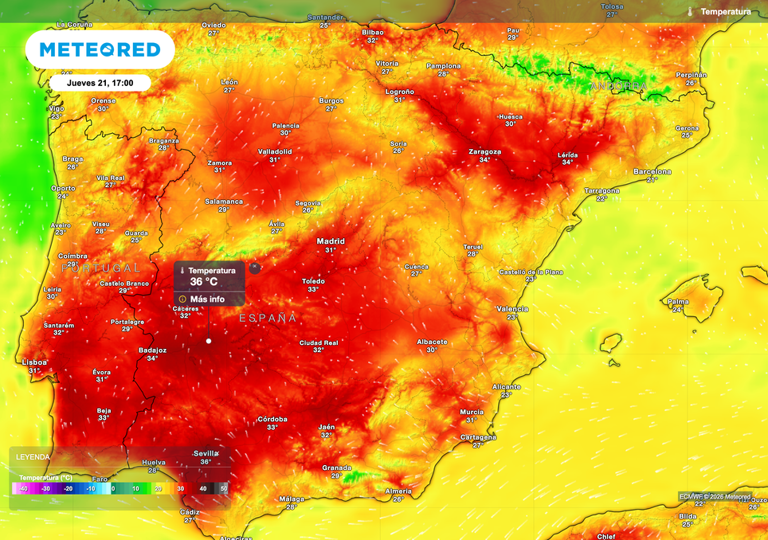 España disparada hacia el verano: los mapas de anomalías del modelo ...