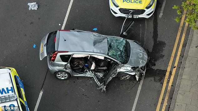Woman in her 20s is arrested after police chase of suspected stolen car ...