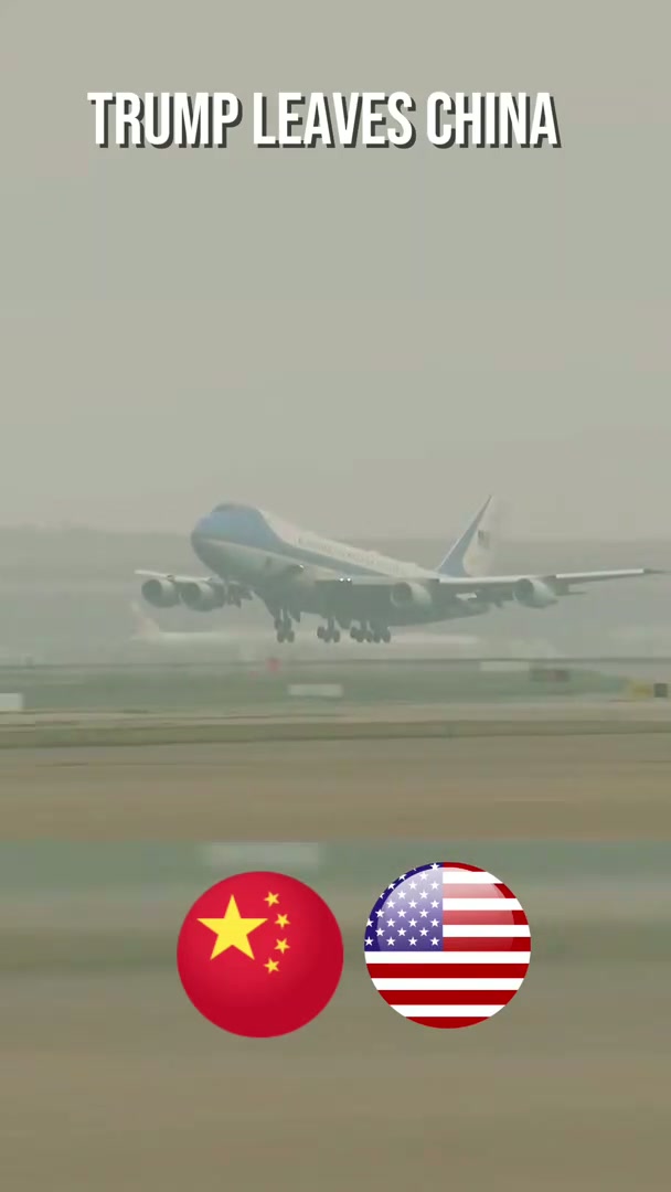 Trump leaves China on Air Force One but everyone noticed this