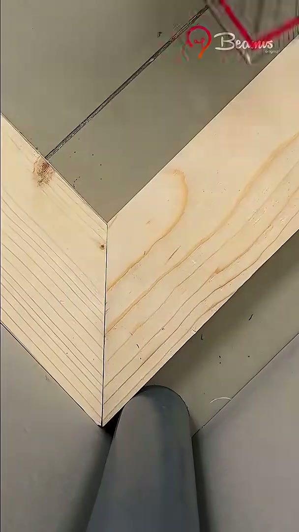 How to fit 45° wood corners on a round post #diywood #corner #fitting