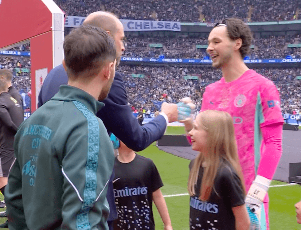 Manchester City star opts against shaking Prince William’s hand during ...