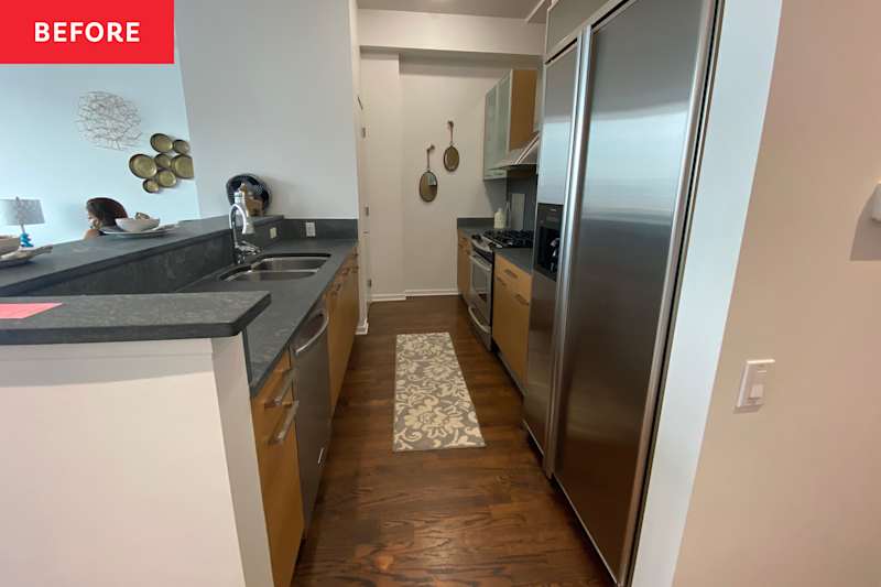 I was told to never paint a small kitchen a dark color - but this bold ...