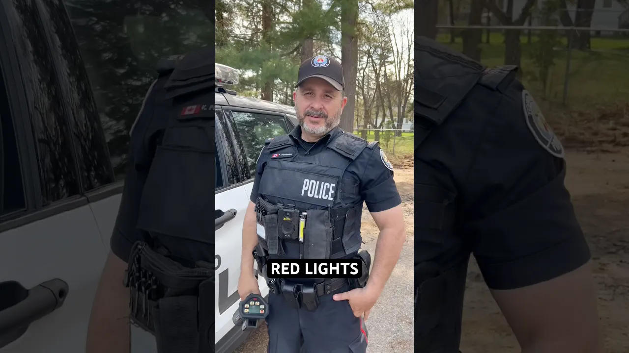 Police officer explains red lights continue fines.