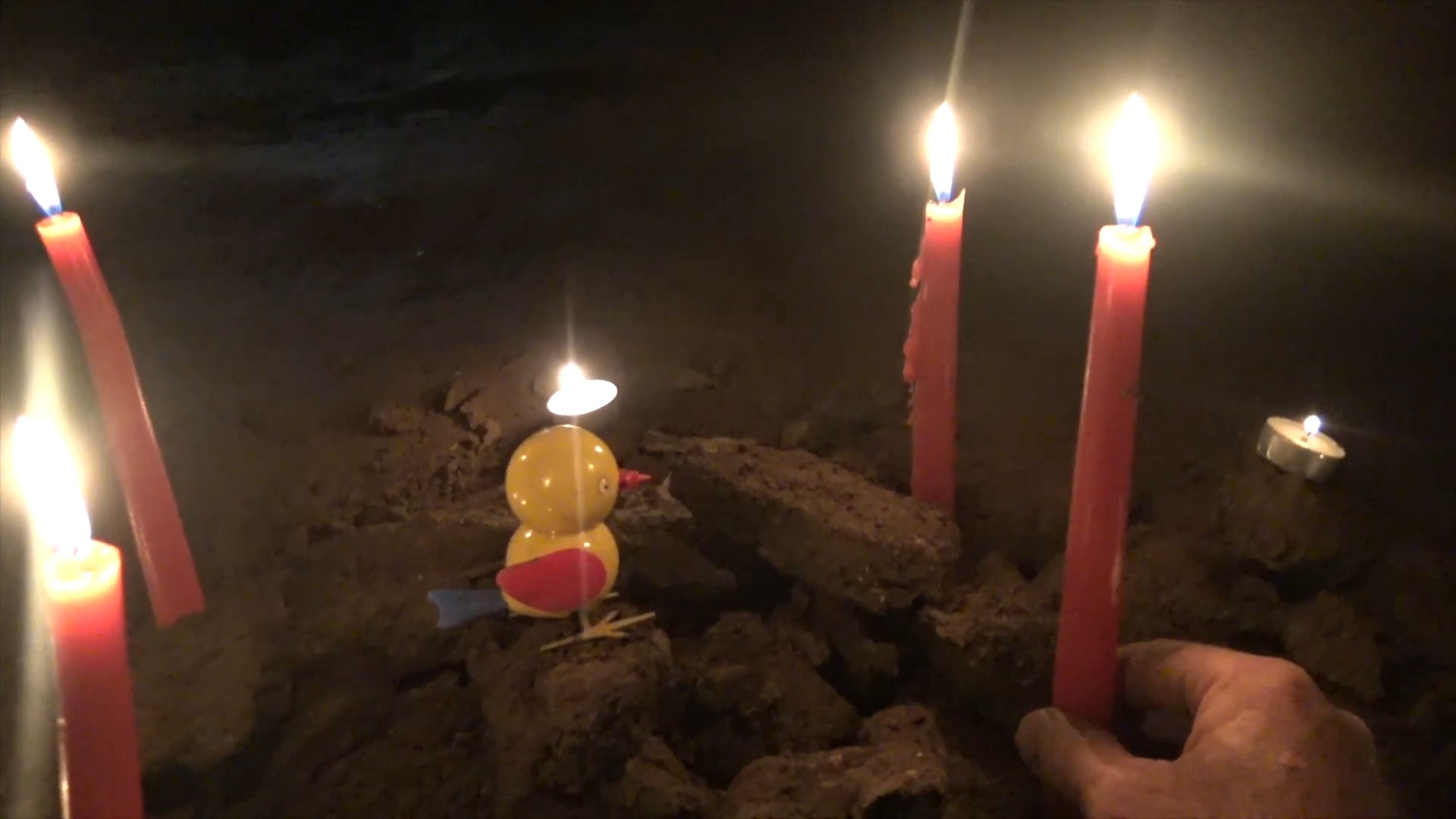 He heard a baby crying in the sinkhole - then he found candles, a ...