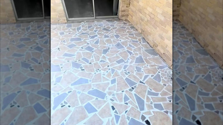 Cover a cracked concrete patio with an option that's much more beautiful