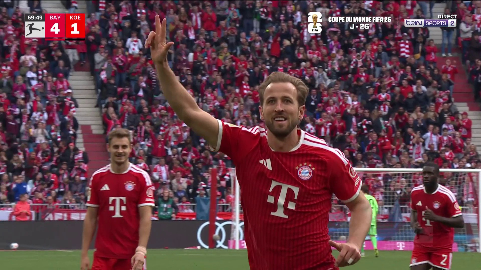 Bundesliga : Triplé pour Kane d'une frappe lumineuse de 30 mètres