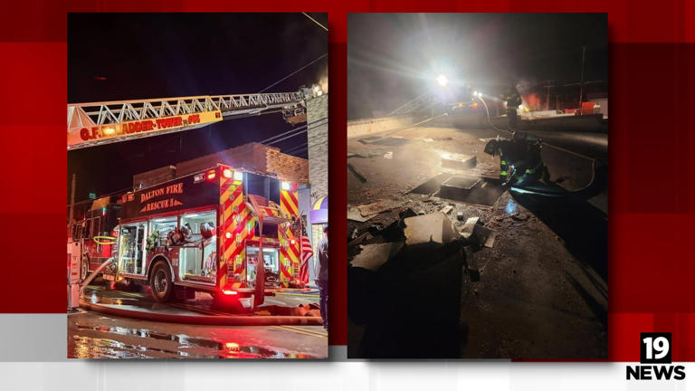 Multiple Wayne County departments assist in heavy commercial fire