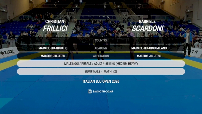 Christian Frillici vs Gabriele Scardoni 2026 UIJJ Italian BJJ Open