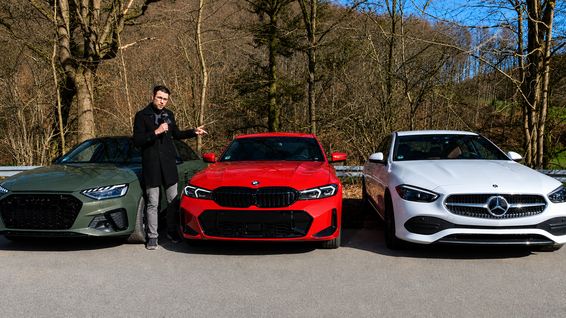 Audi A4 vs BMW 3 Series vs Mercedes C-Class ultimate sedan battle