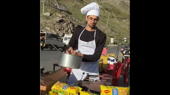 Delhi content creator sells Maggi in mountains, claims he made ₹24,000 ...