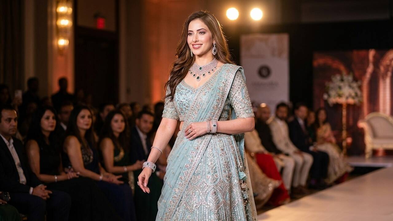 Samaira Sandhu brings elegance to Chicago fashion show and Miss Bharat ...